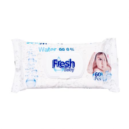 Fresh Baby dětské vlhčené ubrousky 99,9% vody, 60 ks | RIANO
